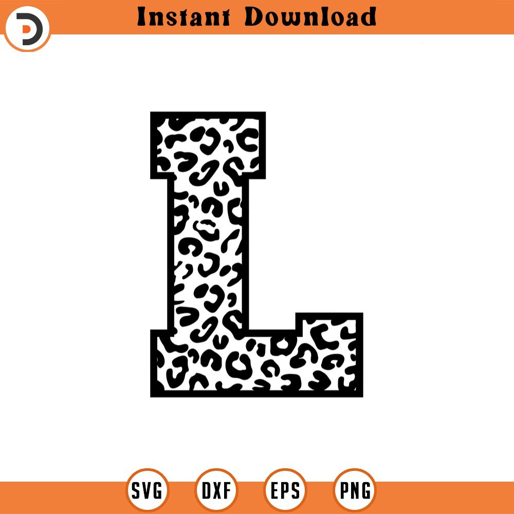 Leopard L Letter Monogram Svg, Cheetah L Letter Svg, Leopard | Inspire ...