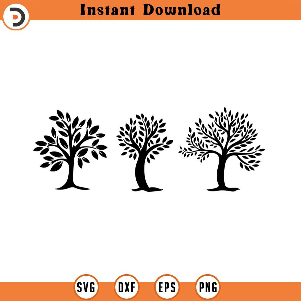 Tree Silhouette Svg Clipart Svg Family Tree Svg Tree Svg Cut | Inspire ...