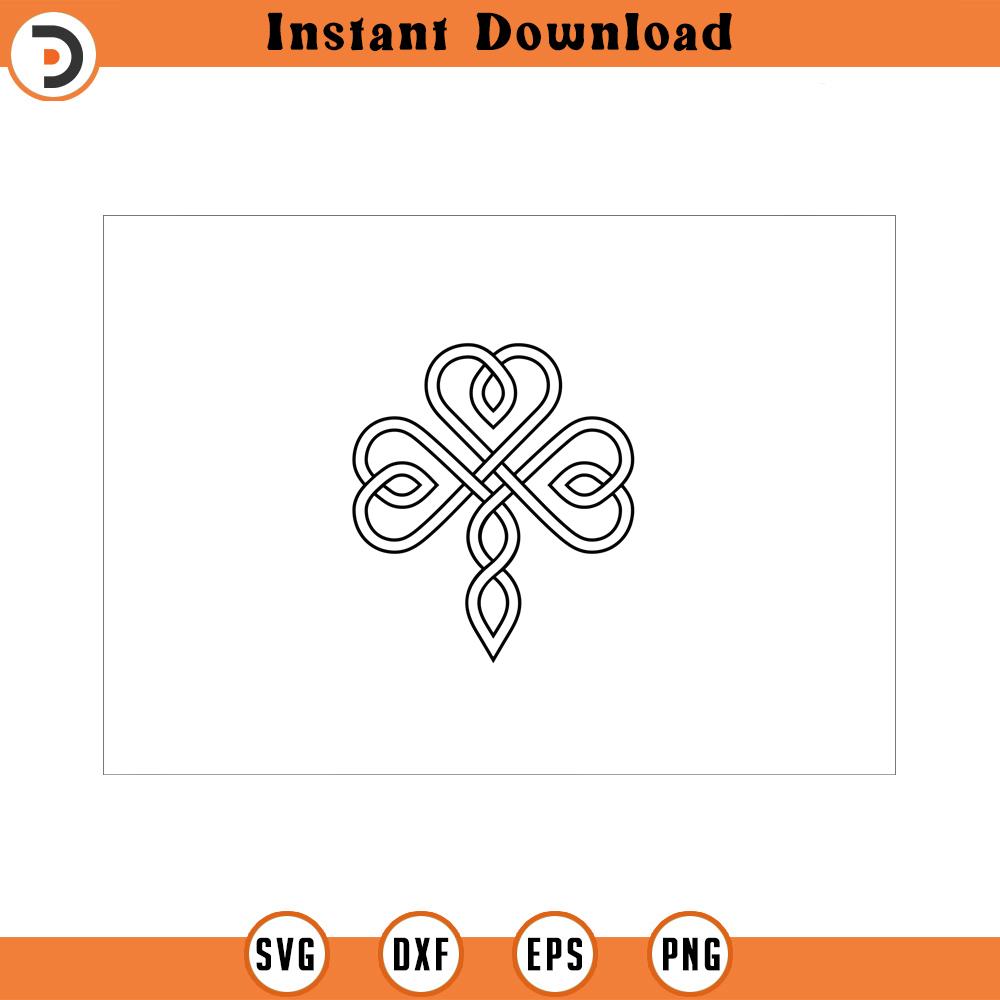 Celtic shamrock 01 Silhouette Svg Dxf, Eps, Pdf, Clip art, V | Inspire ...