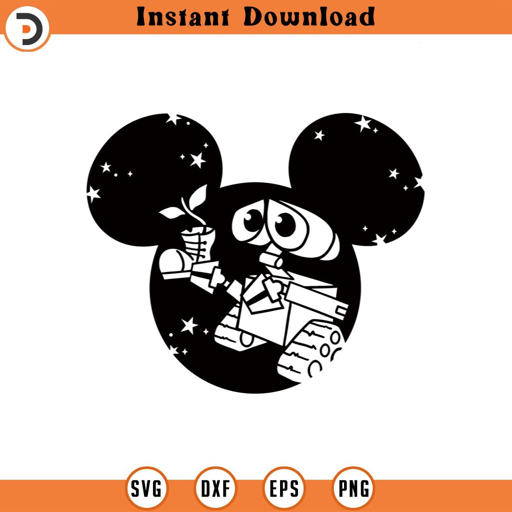 Wall E SVG ears DXF clipart png , cut file outline silhouett | Inspire ...