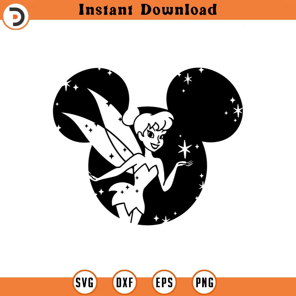 Tinkerbell SVG Fairy magic dxf png clipart , vector cut file | Inspire ...