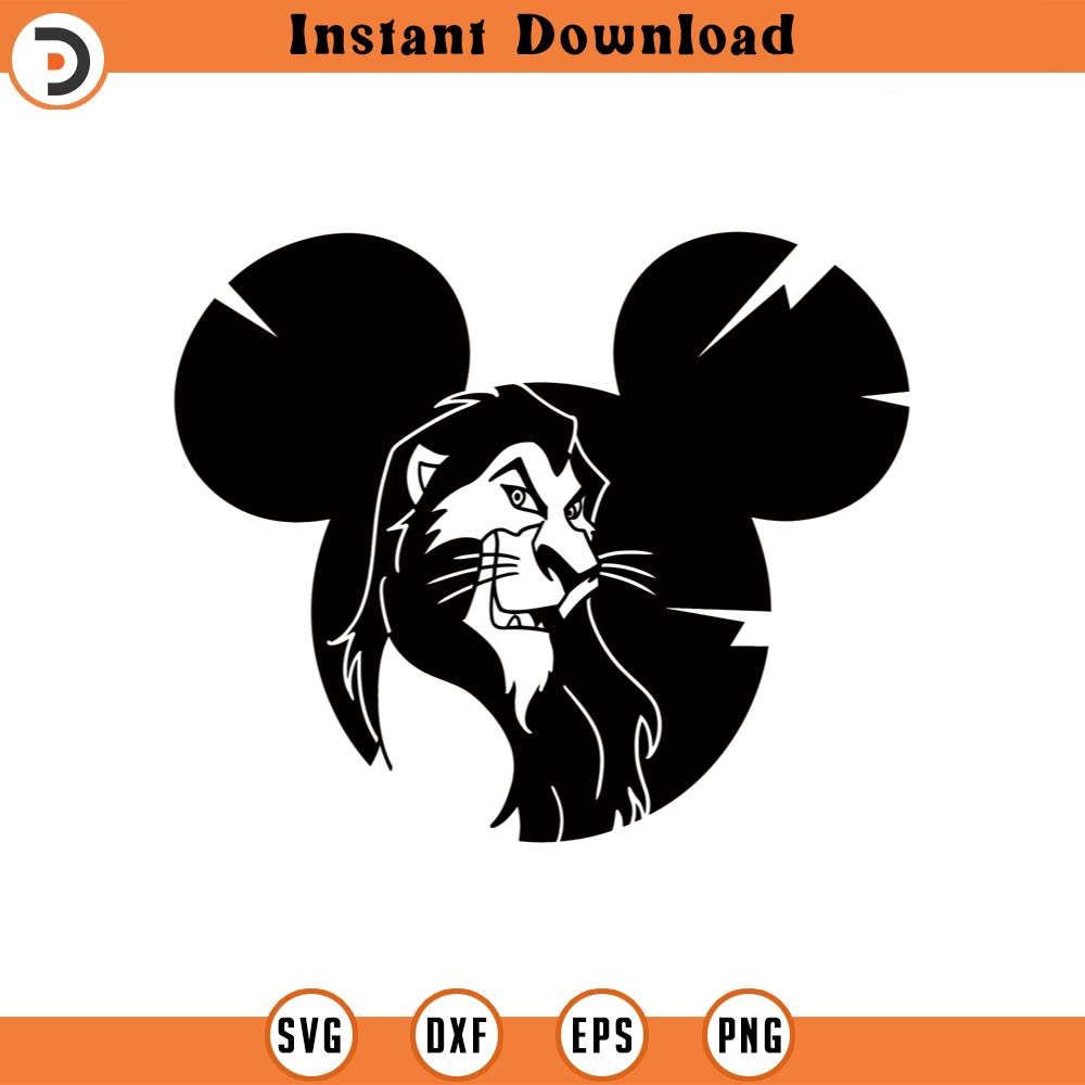 Scar ears svg lion king villain dxf png clipart , cut file o | Inspire ...