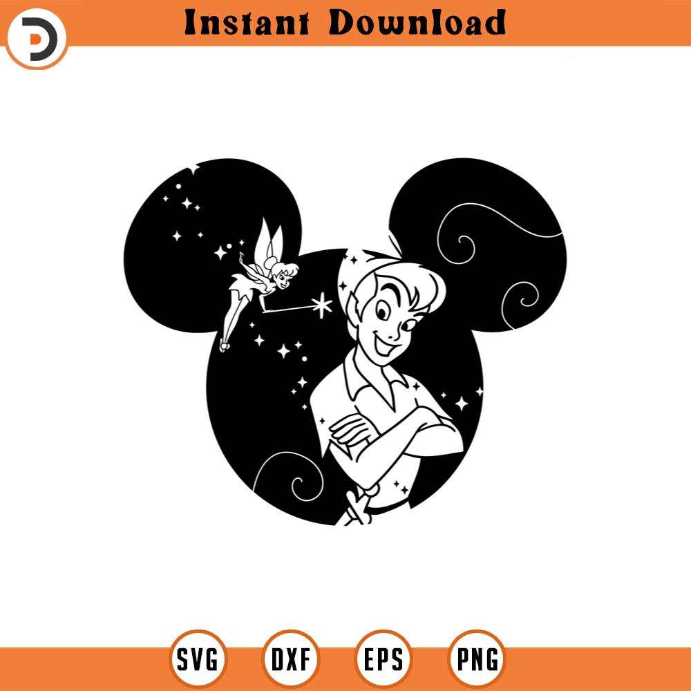 Peter Pan SVG Tinkerbell svg png clipart , cut file layered | Inspire ...