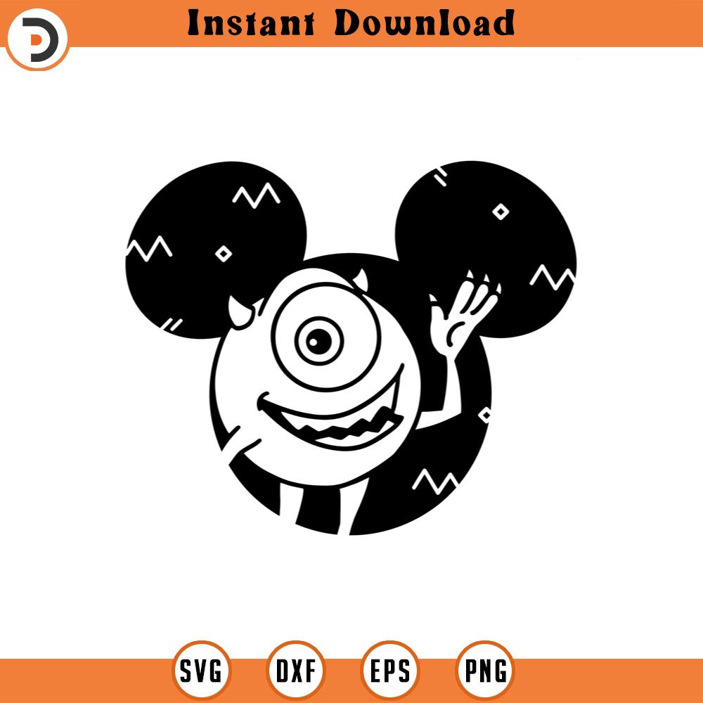 Monsters inc Mike SVG Ears DXF clipart png , cut file outlin | Inspire ...
