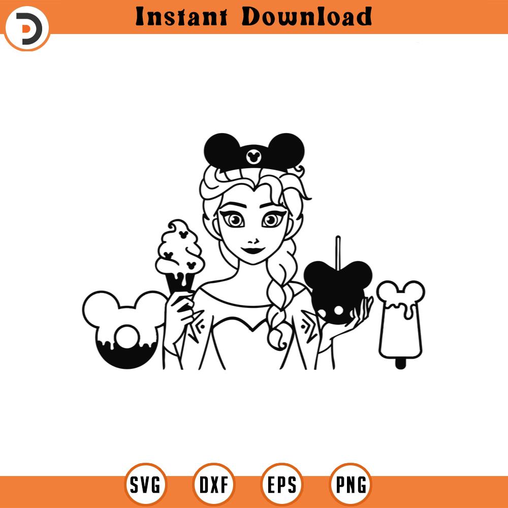 Elsa SVG Frozen , disneyland snacks dxf png clipart , cut fi | Inspire ...