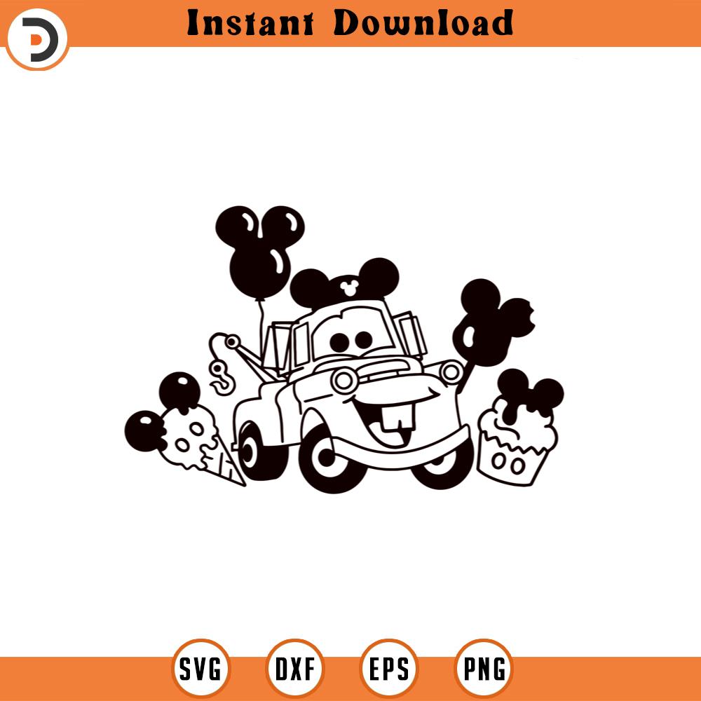 Cars SVG Tow Mater svg png clipart dxf disneyland snacks , c - Inspire ...