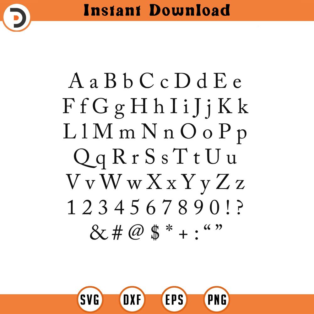 Serif Font SVG, svg, png, dxf, jpeg, Digital Download, Cut F | Inspire ...
