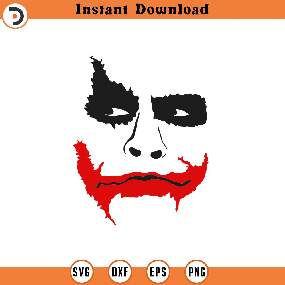 Layered Joker Face svg dxf eps png | Inspire Uplift