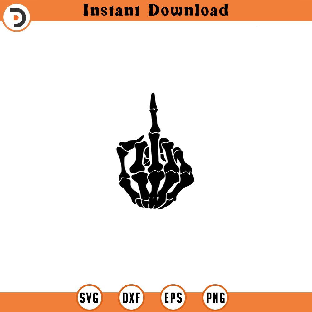 Middle Finger Bones svg eps png dxf | Inspire Uplift