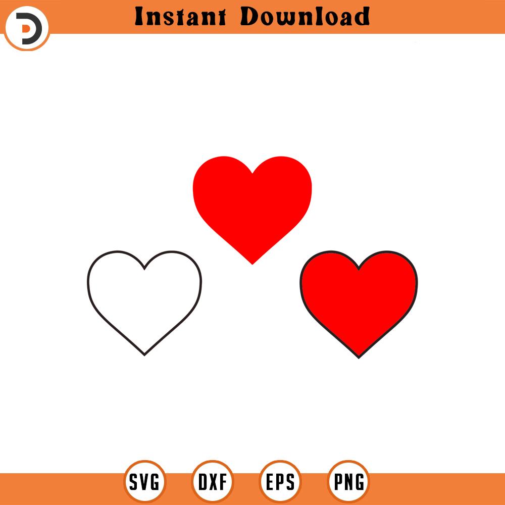 Heart Outline Svg, Heart Svg, Basic Heart Svg, Valentine's D | Inspire ...
