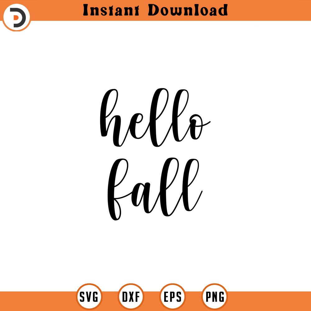 Hello Fall Svg, Fall svg, Fall Door Sign svg, Fall leaves sv | Inspire ...