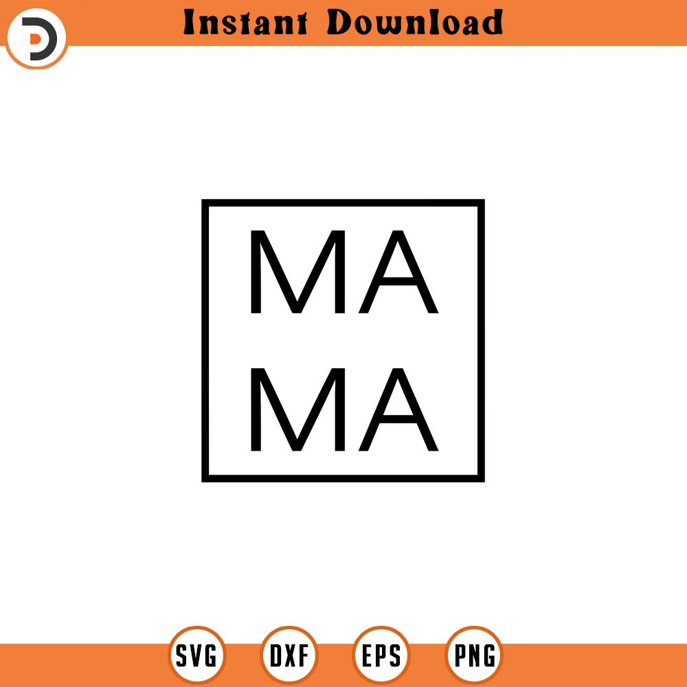 Mama SVG, Mama Square SVG, Mama Box Cut File, Minimalist Mam | Inspire ...