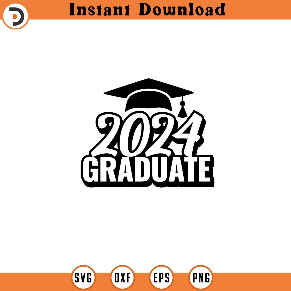 2024 Graduate svg 2024 Grad Shirt SVG Pngkg, Silhouette SVG | Inspire ...