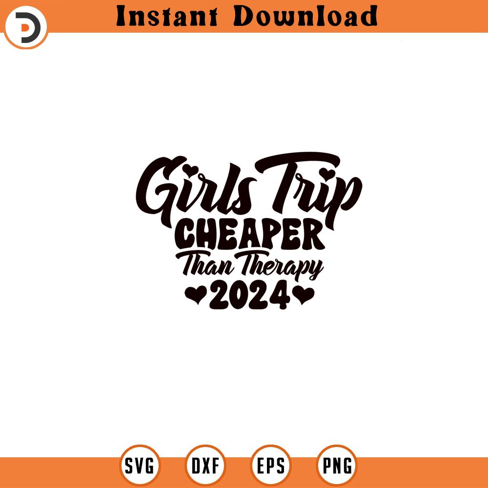 Girls trip Cheaper Than Therapy svg Cricut Png y, Silhouette | Inspire ...