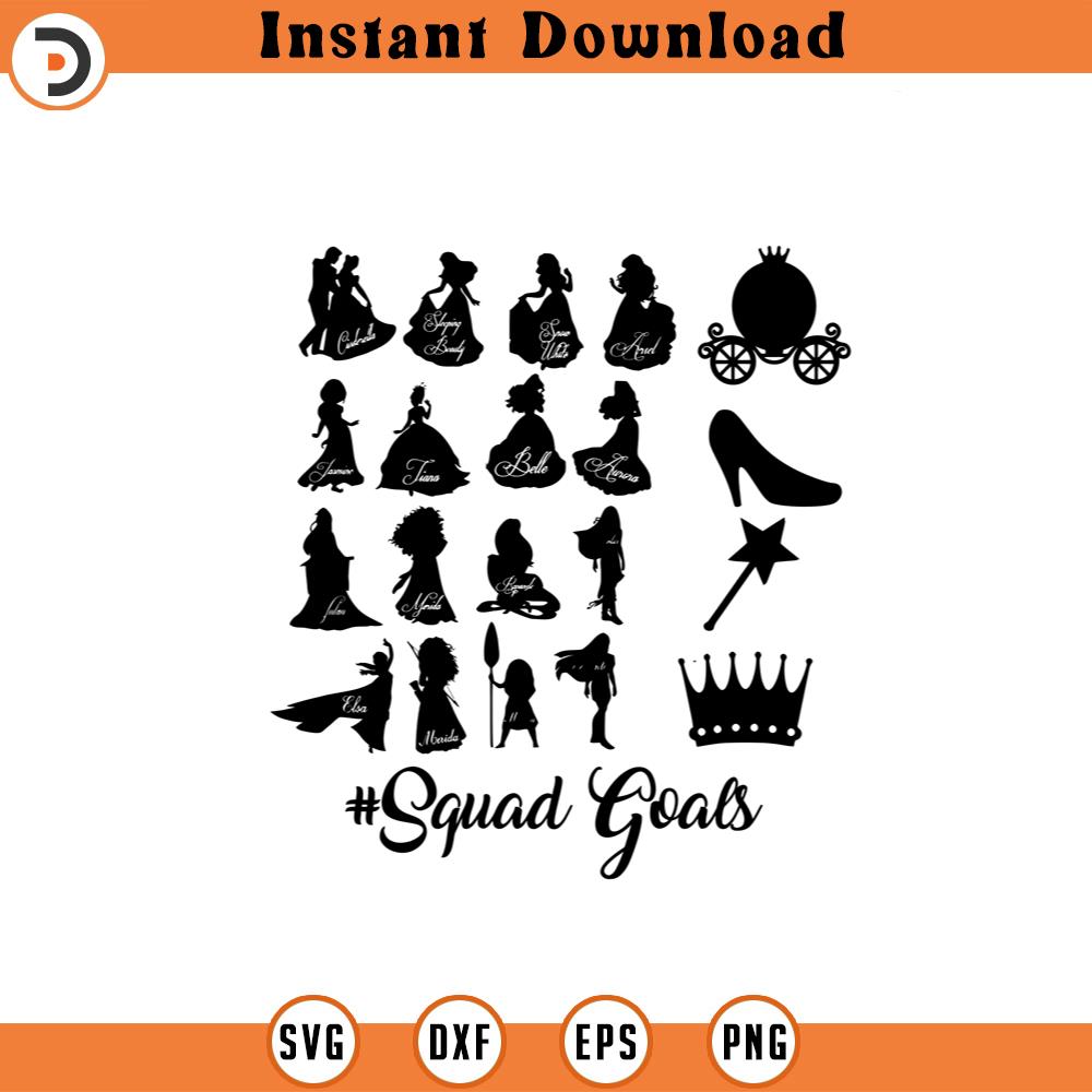 Disney Squad Goals SVG Silhouette, Cricut File | Inspire Uplift