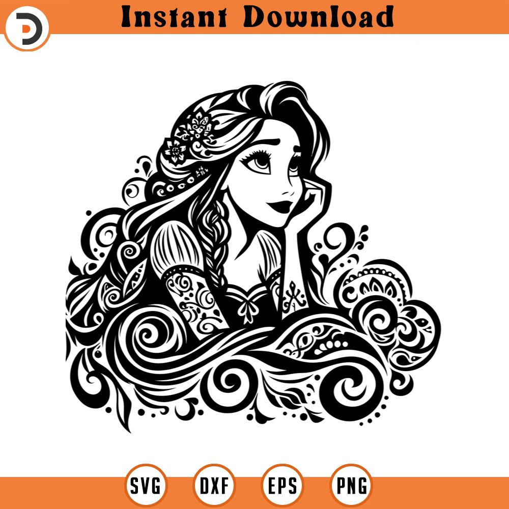 Sun Rapunzel Svg | Inspire Uplift