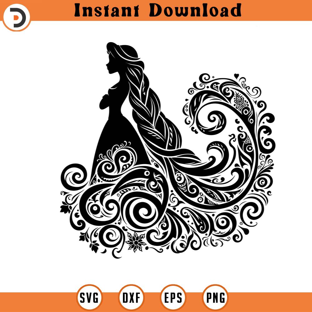 Tangled Mandala SVG Silhouette, Cricut File | Inspire Uplift