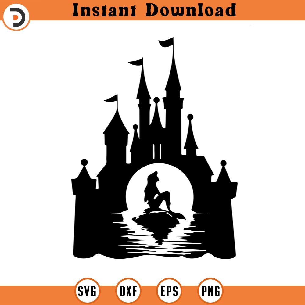 Disney Castle SVG Silhouette, Cricut File | Inspire Uplift