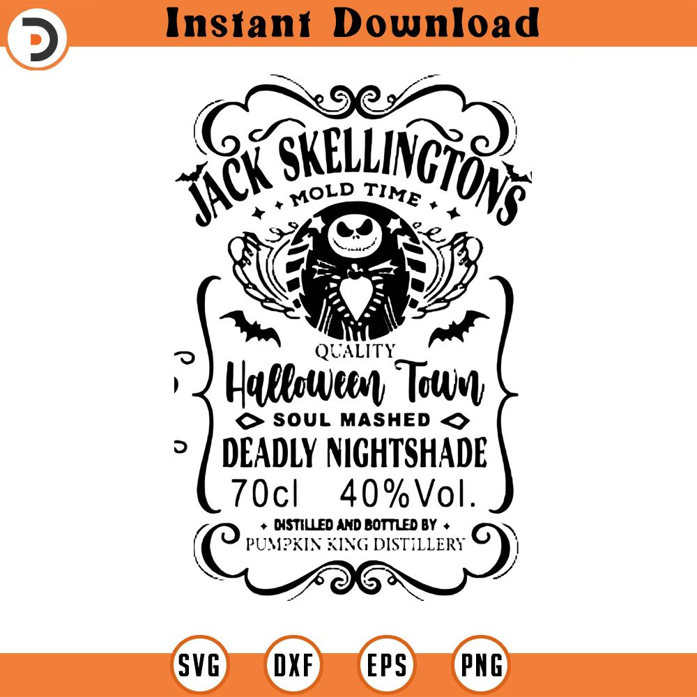 Jack Skellingtons, Halloween Town Deadly Nightshade, SVG Sil | Inspire ...
