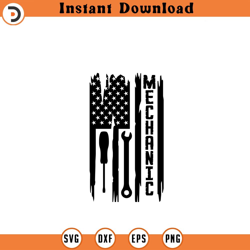 Mechanic SVG file Us flag mechanic SVG wr | Inspire Uplift