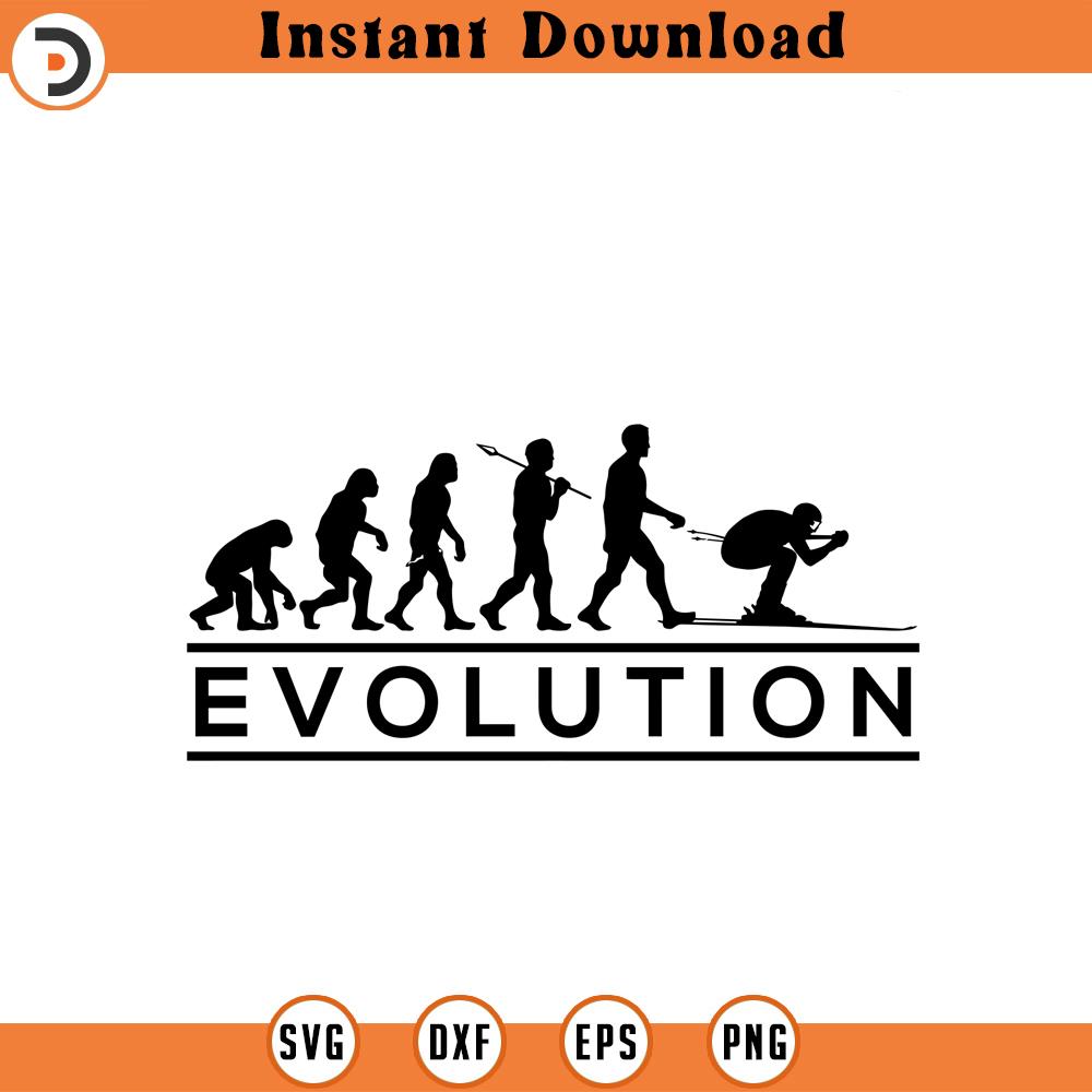 Ski SVG file Evolution ski SVG skiing SVG | Inspire Uplift