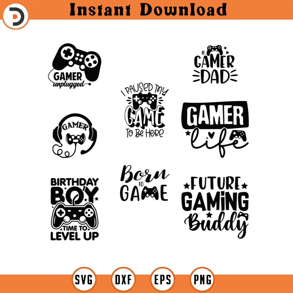 Gamer SVG Gamer SVG Bundle Gaming SVG Bundle | Inspire Uplift