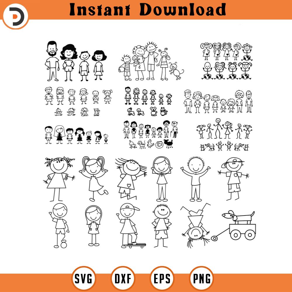 Stick Family Svg | Inspire Uplift