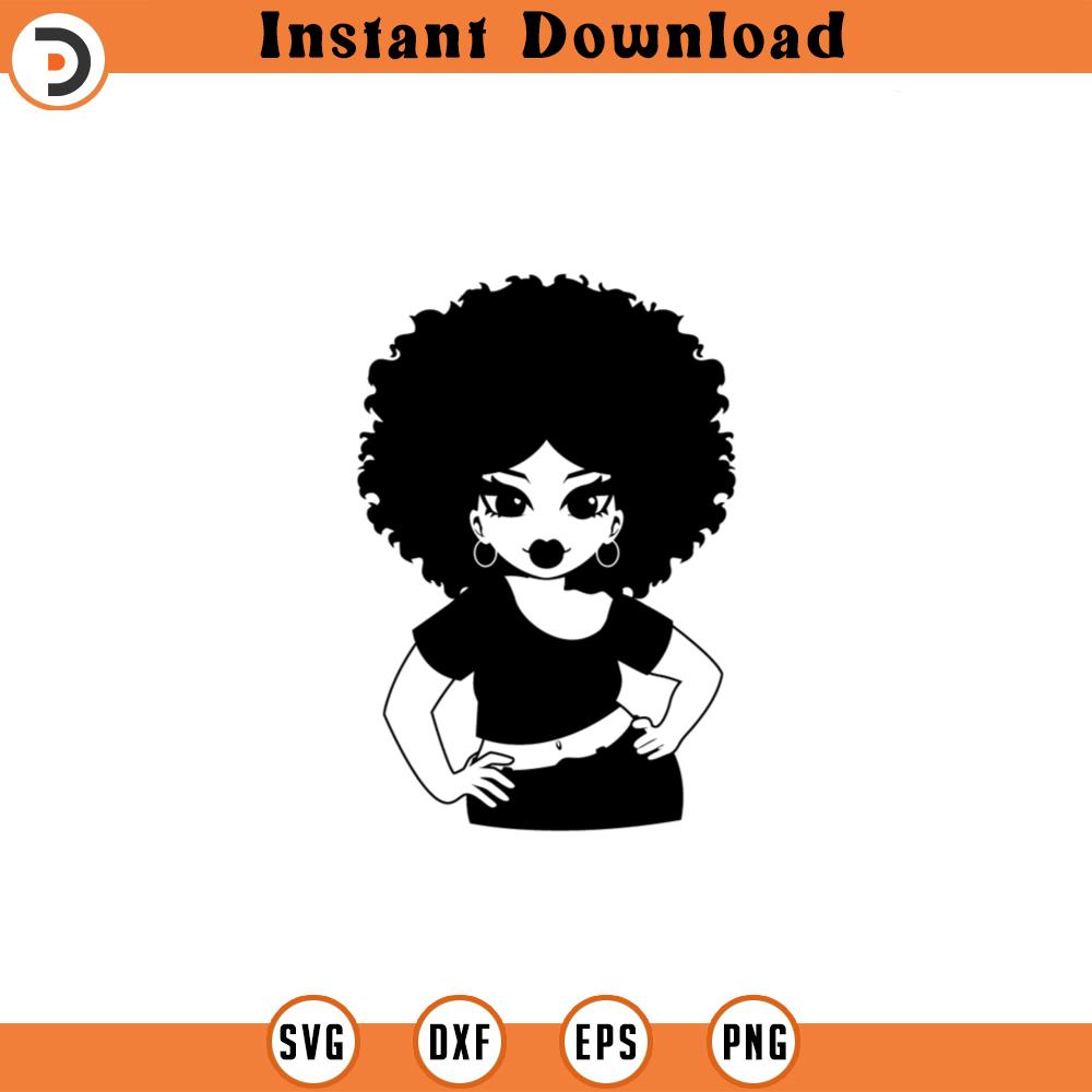 Thick Glamour Woman Silhouette Digital SVG yyth PNG | Inspire Uplift