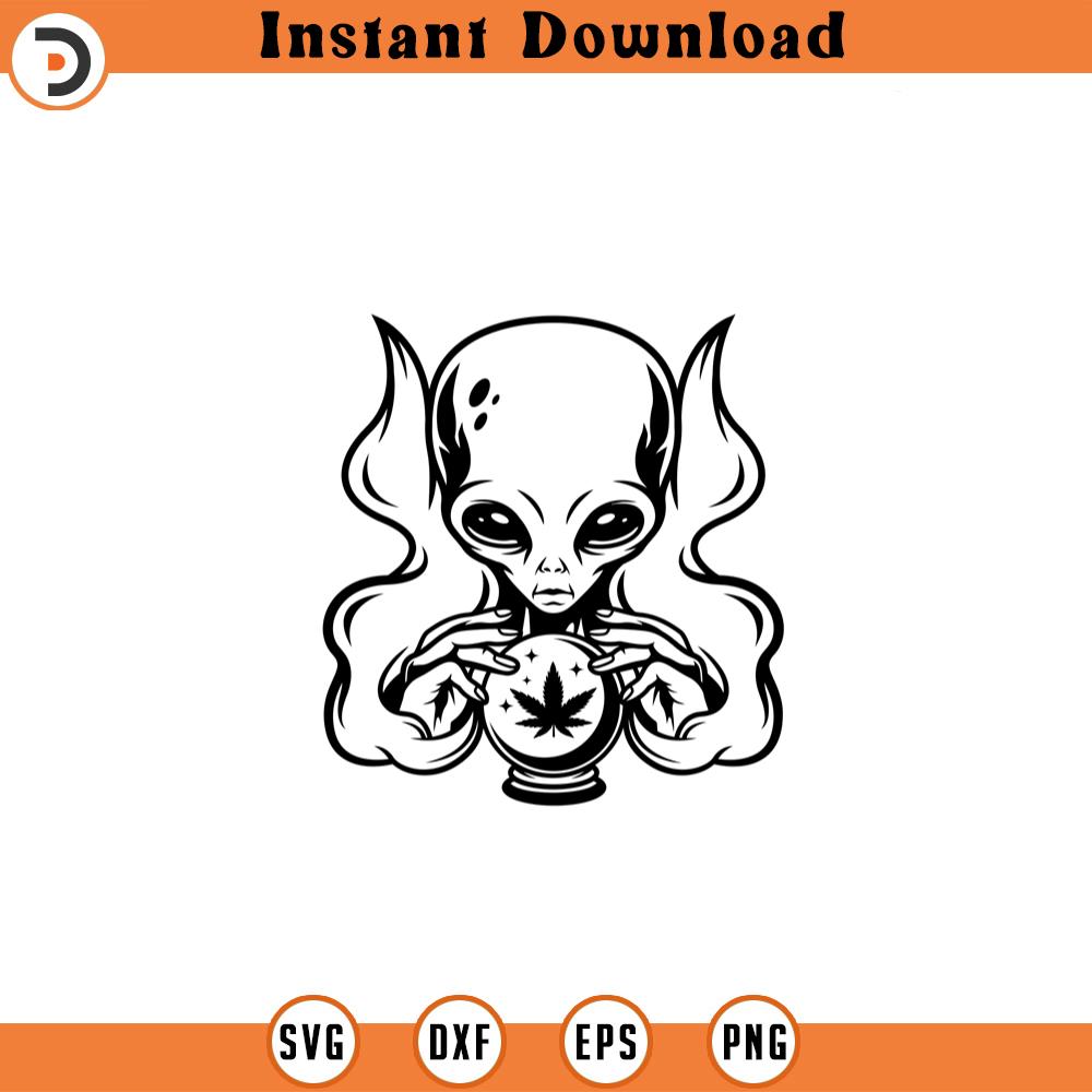 Alien High Weed Svg | Inspire Uplift