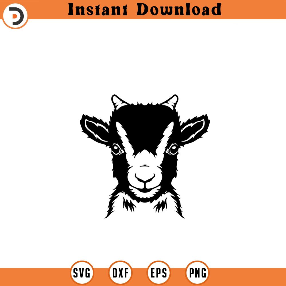 Baby Goat SVG File Cute Goat Svg | Inspire Uplift