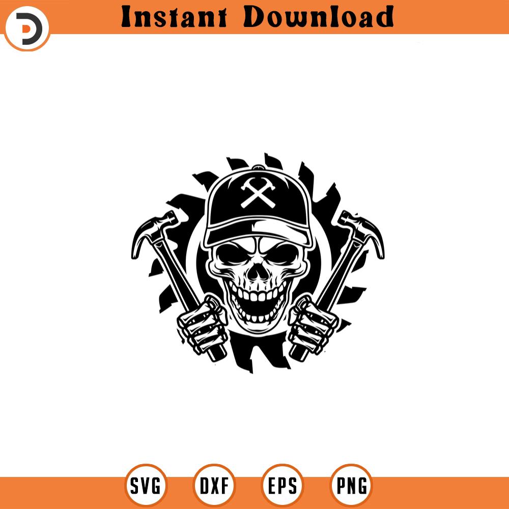 Carpenter Skull svg Carpenter Repair Skull Svg | Inspire Uplift
