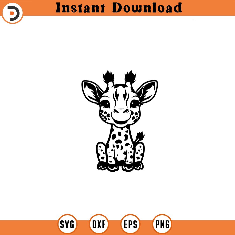 Cute Baby Giraffe Svg Baby Giraffe Svg | Inspire Uplift
