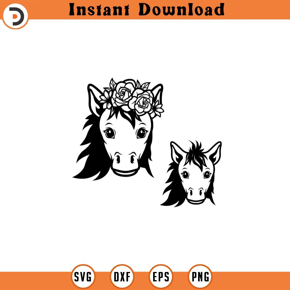 Horse Face Clipart | Inspire Uplift
