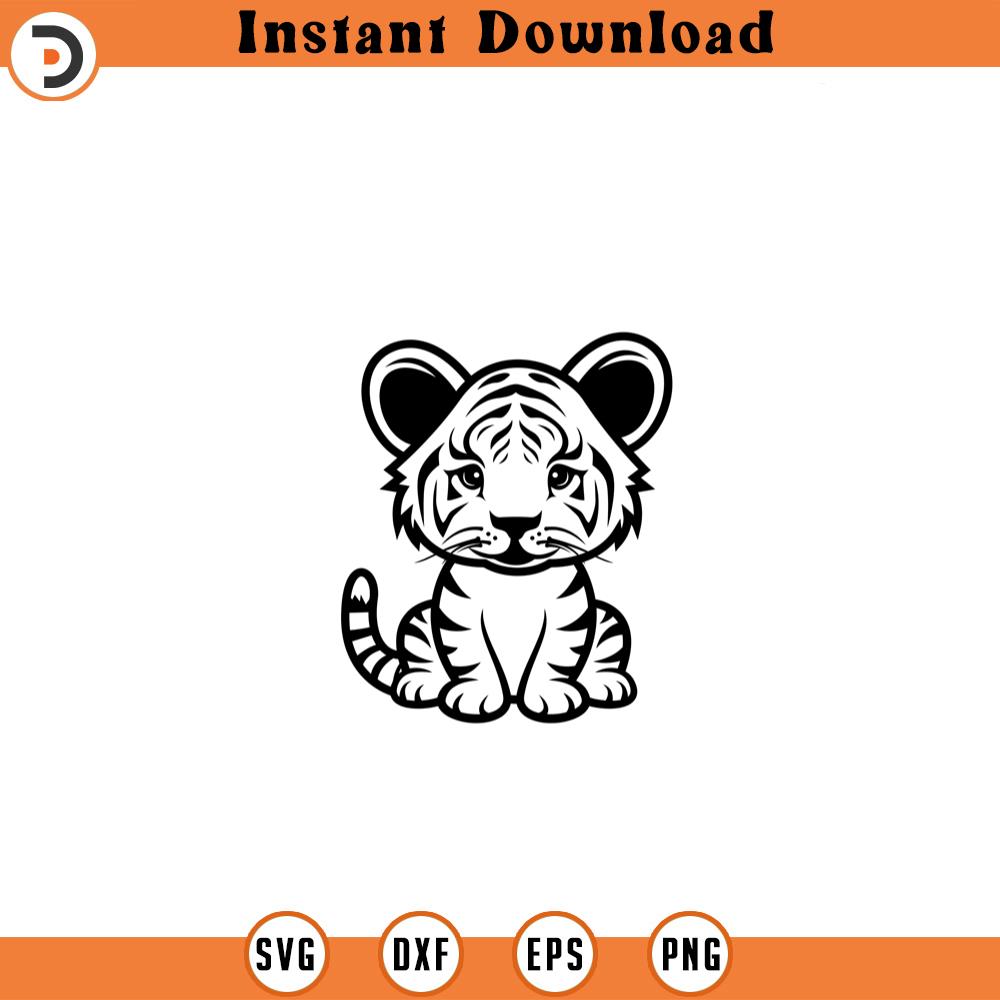Cute Tiger Svg Baby Tiger Svg Tiger | Inspire Uplift