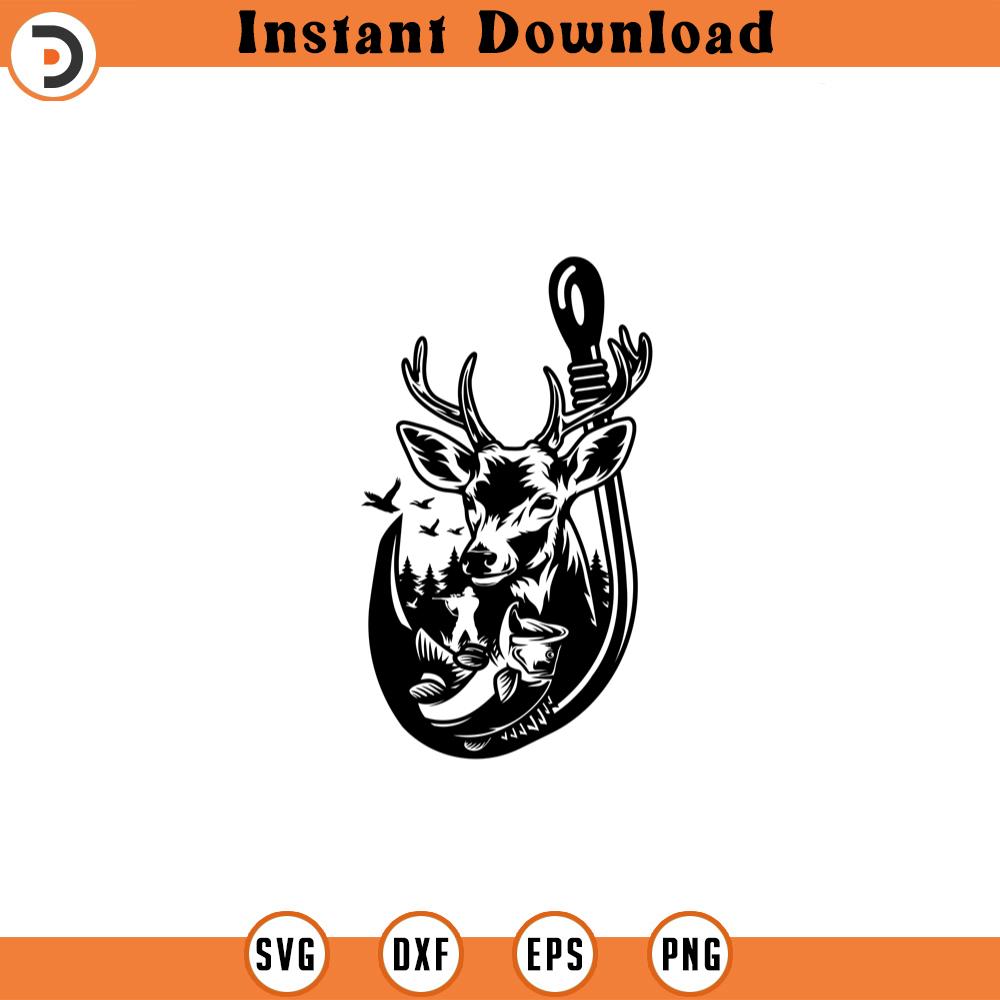 Deer Hunting Svg Bass Fish Svg F - Inspire Uplift