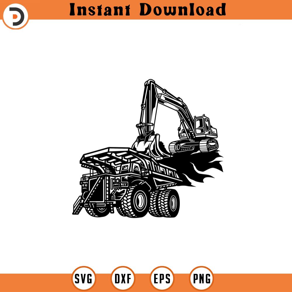 Dump Truck With Dirt Svg | Inspire Uplift