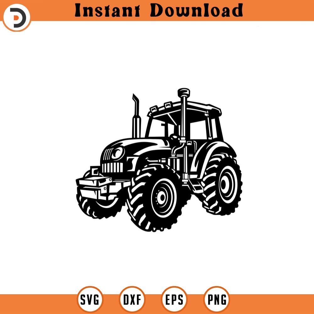 Simple Tractor Svg | Inspire Uplift