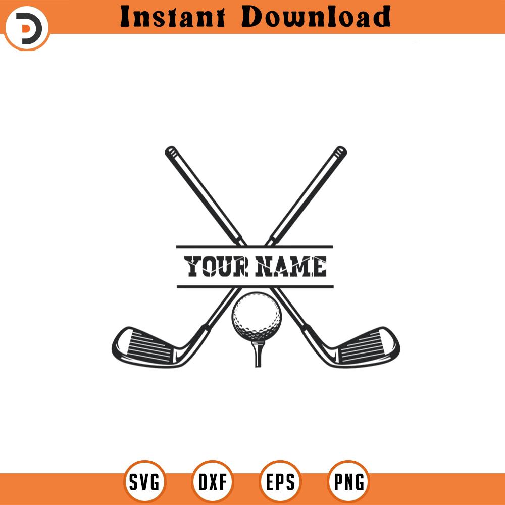 Golf Svg Crossed Golf Clubs Svg Golf Tee S | Inspire Uplift