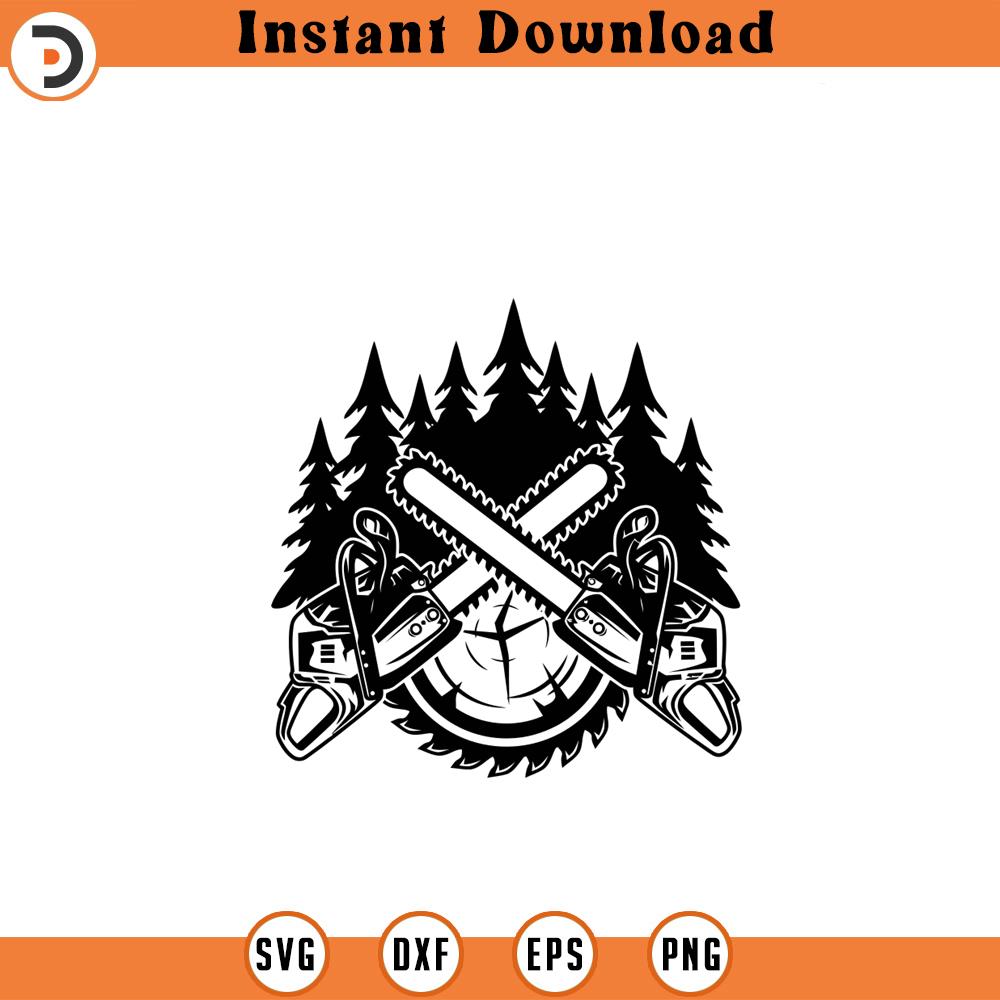 Lumberjack Scene Svg Lamberjack Svg Wood Saw Blad | Inspire Uplift