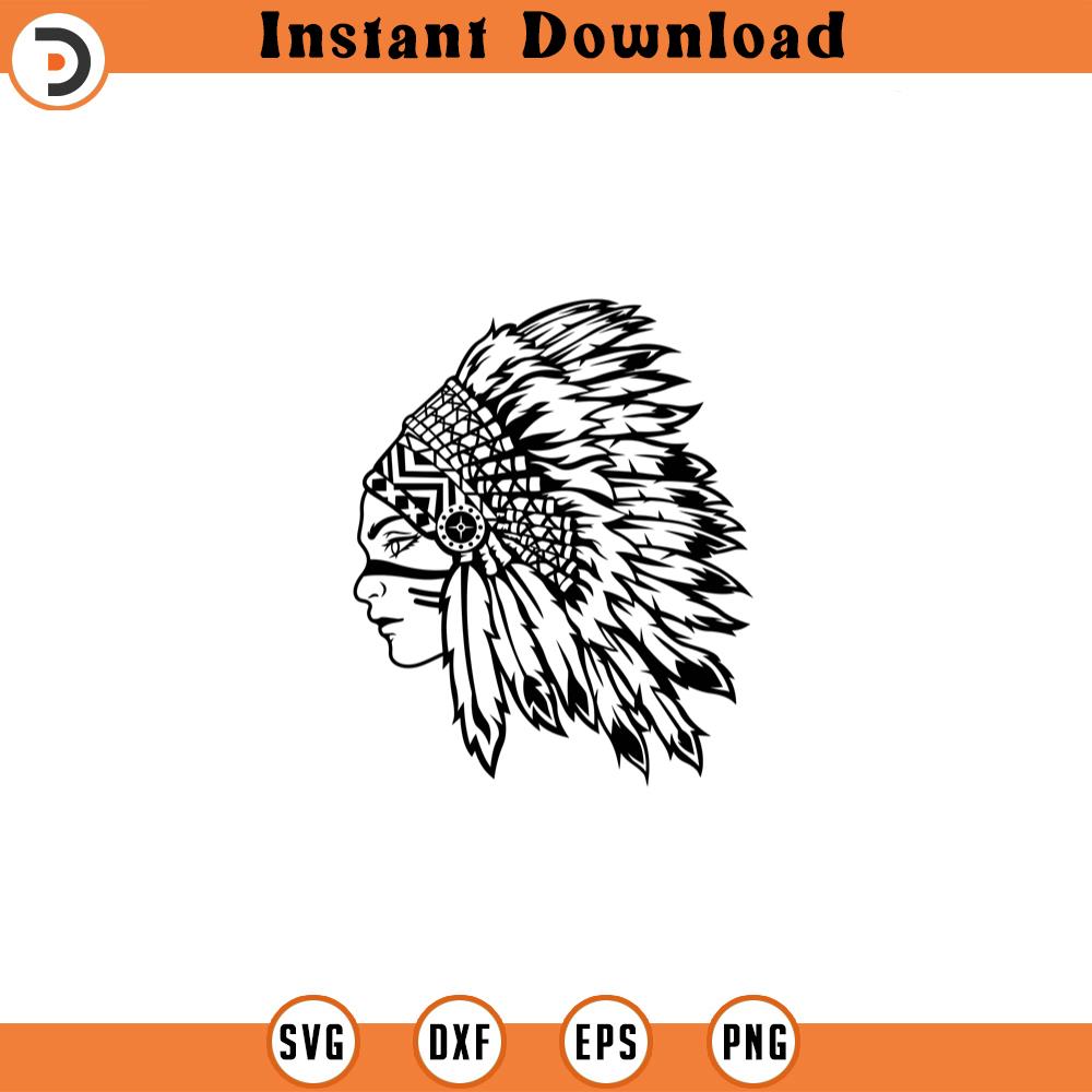 Native American Warrior Girl svg Indigenous Svg C | Inspire Uplift