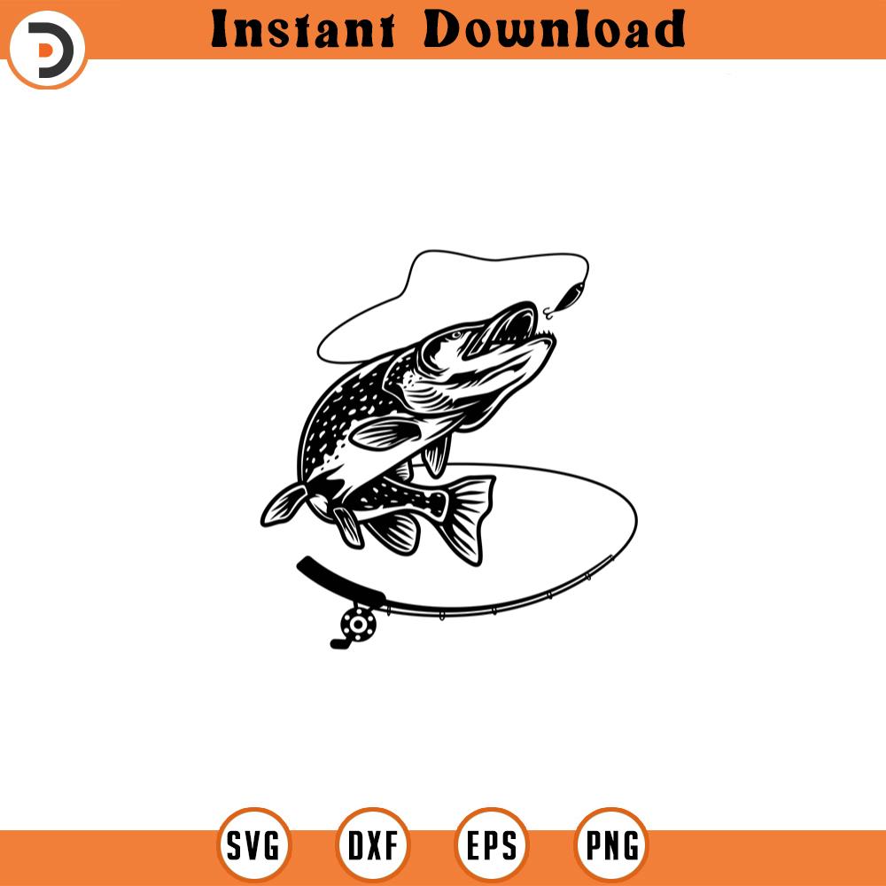 Pike Fishing Svg Pike Fish Svg Fisherman - Inspire Uplift