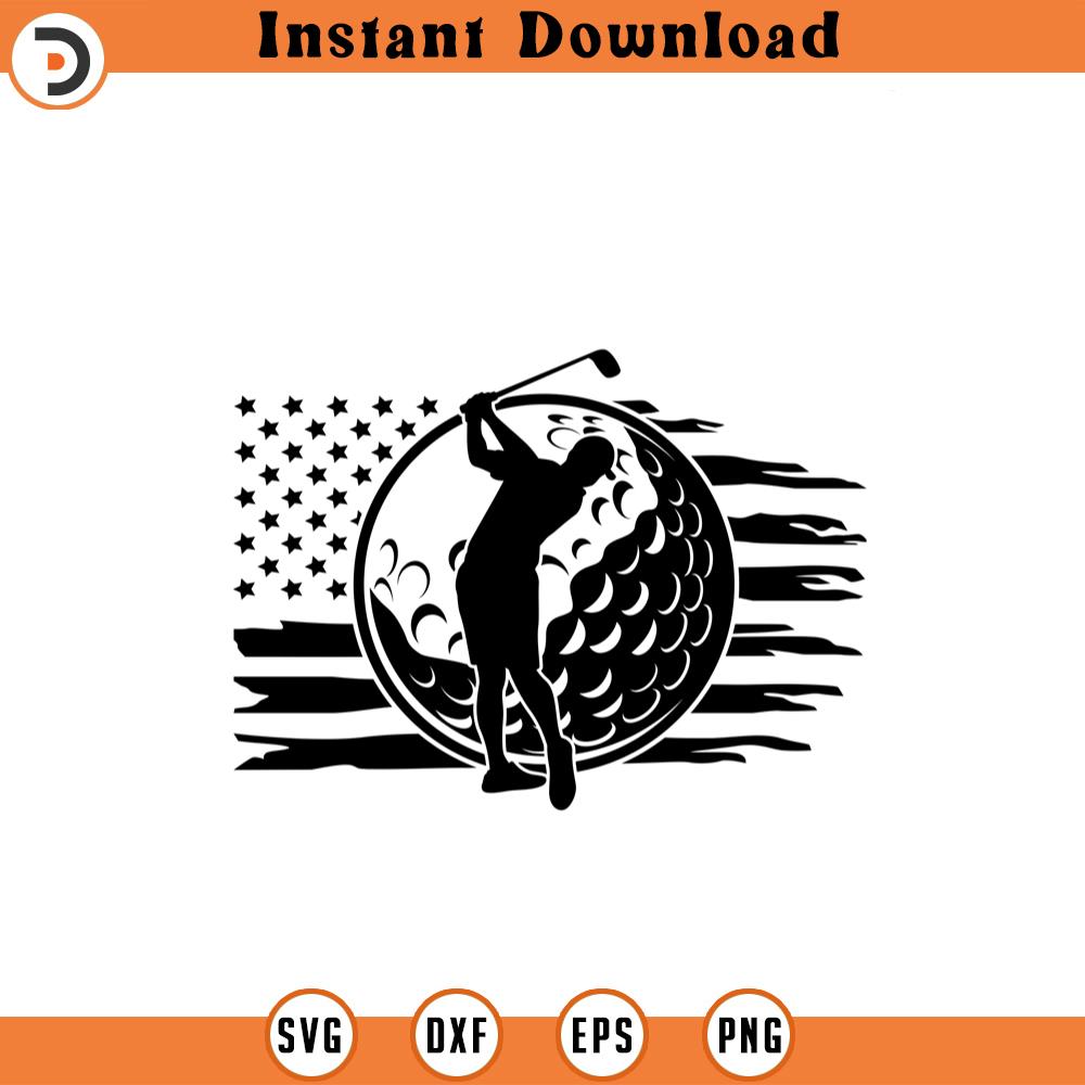 US Golf Player Svg Golf Svg Golfing - Inspire Uplift