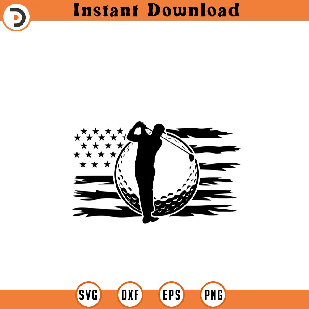 US Golf Svg US Golfing Svg US Golf Player | Inspire Uplift