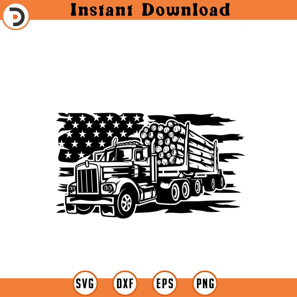 logging truck svg - Inspire Uplift