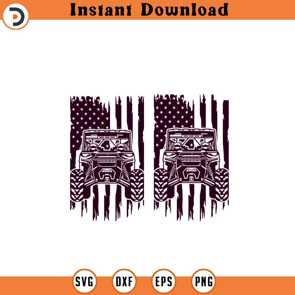 USA Flag Atv Svg Atv Polaris Ranger Svg | Inspire Uplift