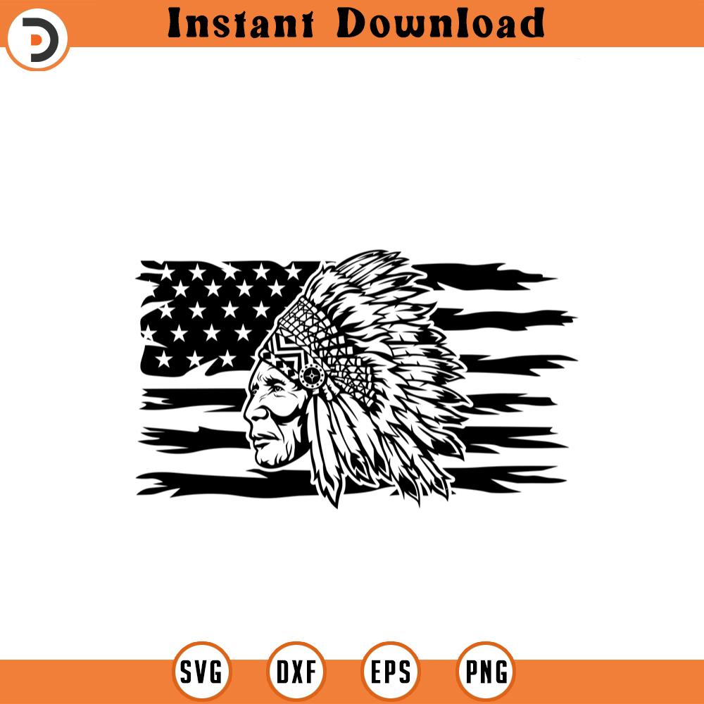 USA Native American Svg US Native Indian Svg | Inspire Uplift