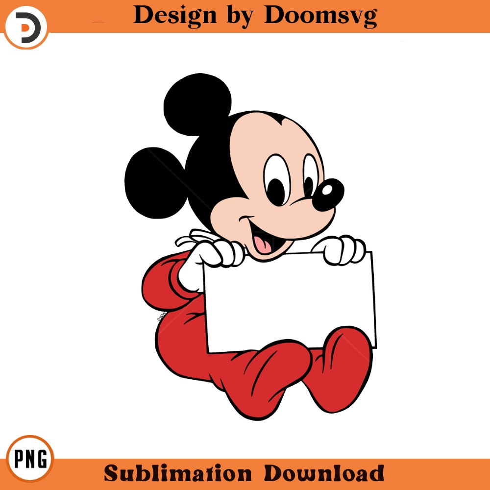 Baby Mickey Sign Cartoon Clipart Download, PNG Download Cart | Inspire ...