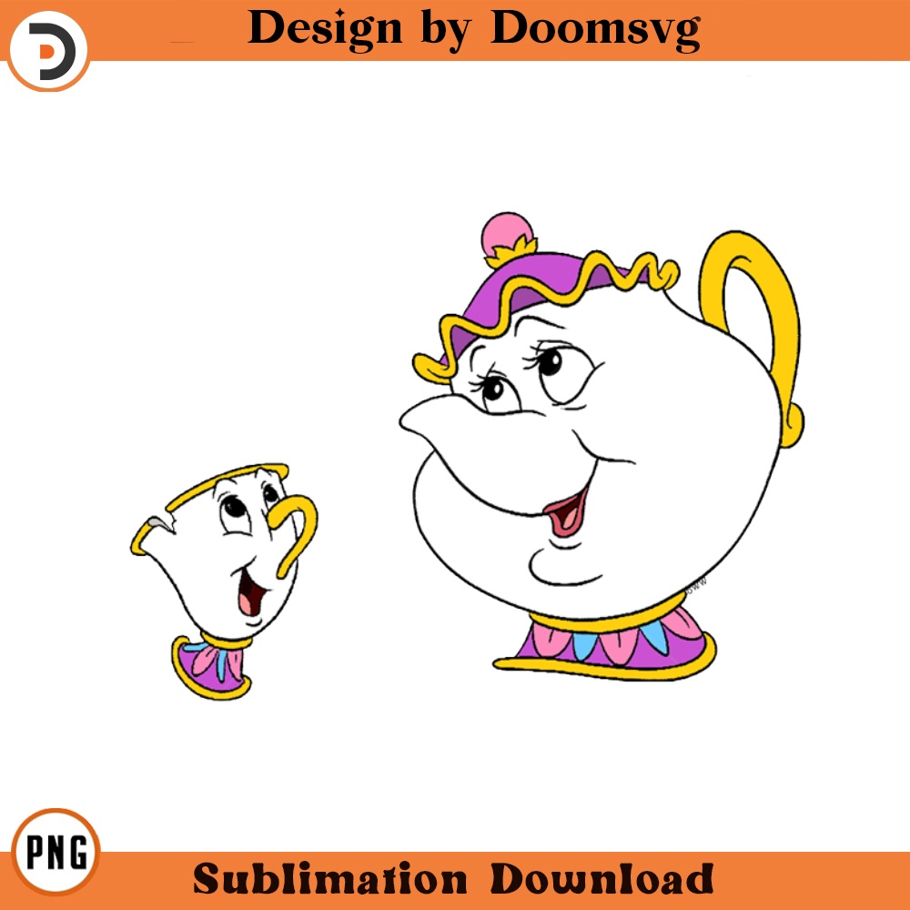 Chip Mrs Potts Cartoon Clipart Download, PNG Download Cartoo - Inspire ...