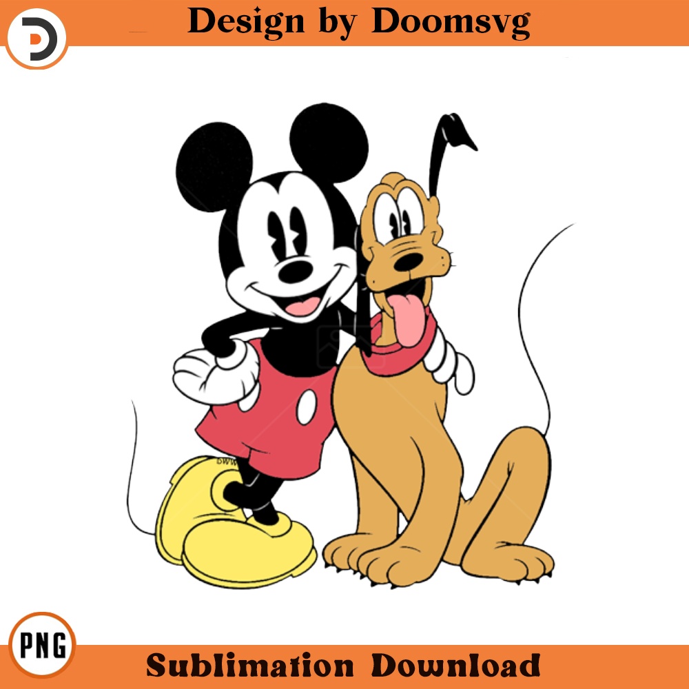 Classic Mickey Pluto Cartoon Clipart Download, PNG Download | Inspire ...