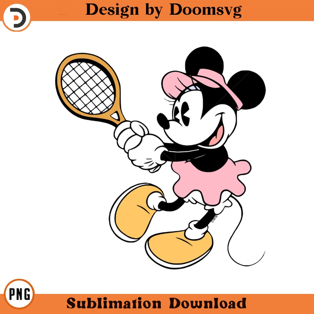 Classic Minnie Tennis Cartoon Clipart Download, PNG Download | Inspire ...